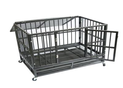 China Dog Kennel Cover Double Door Heavy Duty Dog Cages And Crates Large for sale