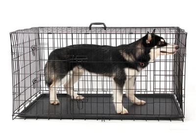 China Customized Powder Coated Black Color Round Pipe Dog Kennel Size 6'H x 4'L x 8'W for sale