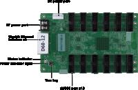 China Sysolution receiving card D60-12, 12HUB75 ports support P1.538, P1.5,P1.667 modules for sale