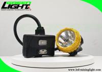 China High Illuminance Semi Corded LED Miner Cap Lamp ABS Yellow Black Shell For Coal Mining for sale