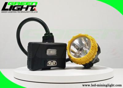 China High Illuminance Semi Corded LED Miner Cap Lamp ABS Yellow Black Shell For Coal Mining for sale