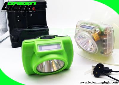 China Fire Retardant Cordless Miner Cap Lamp 13000 Lux 6800mAh Li-ion Battery OLED Display for sale