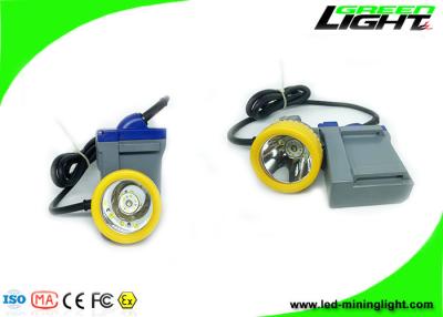 China Rechargeable LED Mining Headlamp 15000 Lux 6600mAh 16hrs Corded Cap Light for sale