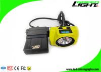 China 13600mAh LED Miner Cap Lamp IP68 Waterproof 25000 Lux Coal Miners Headlamp for sale