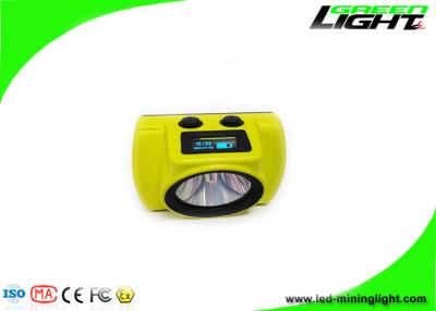 China 18000Lux OLED Screen LED Miner Headlamp Magnetic USB Rechargeable 6.8Ah for sale