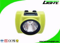 China Cordless Miner Cap Lamp 800mA 18000lux 6.8Ah Panasonic Li-Ion Battery OLED Screen Rechargeable Headlight for sale