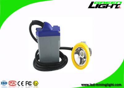China 15000Lux 6.6Ah Corded LED Cap Lamp 1.67W IP68 Waterproof Mining Tunneling Headlight for sale