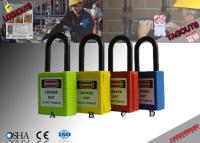 China Nylon Shackle Lock Out Padlocks 38mm Safety Padlock with ABS Body and Brass Cylinder for sale