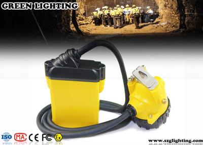 China 10.4Ah Corded Mining Cap Light 25000 Lux LED Miner Hard Hat Lamp with Li-ion Battery for sale