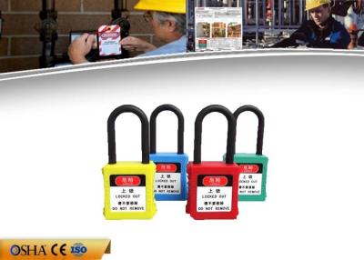 China 81g Safety Lockout Padlocks PA Body 8 Colors 38mm Short Nylon Shackle for sale