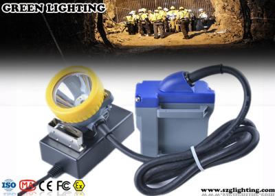 China 15000 Lux Explosion Proof LED Miner Cap Lamp 6.6Ah Corded Hard Hat Light for sale