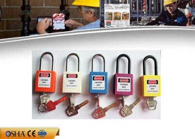 China 38 Mm Shackle Safety Lockout Padlocks , ABS Material Safety Padlock for sale