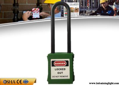 China OSHA 76mm Long Nylon Non-Conductive Xenoy Safety Lockout Padlock ABS Body for sale