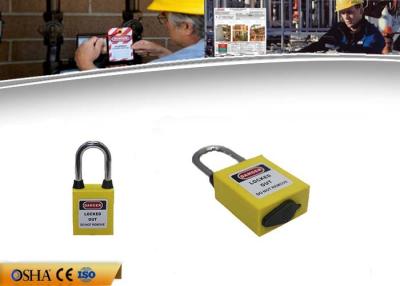 China Dustproof Lockout Padlock 38mm ABS Body Short Steel Shackle 85g Safety Padlock for sale