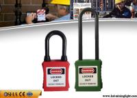 China ABS Lock Body with 76mm Long Nylon Shackle Safety Lockout Padlocks for sale