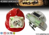 China OLED Screen Cordless Led Mining Cap Lamp , IP68 1W 6000 Lux Mining Hard Hat Lights for sale