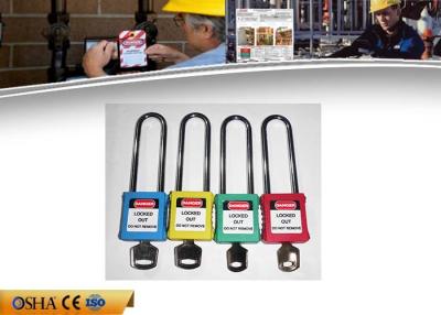 China 76mm Steel Shackle Safety Lockout Padlocks CE ATEX Approval 126g ABS Body for sale