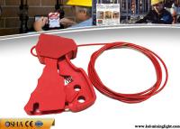 China 211g Adjustable Cable Lockout Stainless Steel 2.4 Meters Red Grip Type for sale