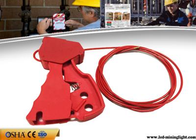 China 211g Adjustable Cable Lockout Stainless Steel 2.4 Meters Red Grip Type for sale