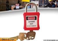 China 25mm Hardened Steel Short Shackle Safety Lockout Padlocks Colorful ABS Body for sale