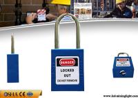 China Loto Equipment 38mm Steel Shackle Blue Safety Lockout Padlock 10 Pin Cylinder for sale