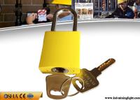 China Different Key Yellow Aluminum Safety Lockout Padlock with Brass Key for sale