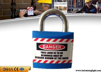 China 20.4mm Steel Shackle Length Jacket Safety Lockout Padlock with Chrome Plating for sale