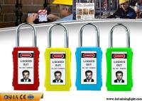 China 75mm Long Body PA Nylon Safety Lockout Padlock Steel Shackle 38mm 10 Pin Cylinder for sale