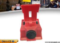 China Red Clamp On Circuit Breaker Lockout 120V-277V PA Material 7mm Shackle for sale