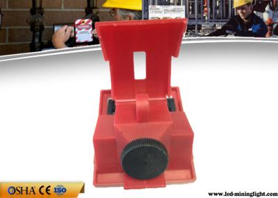 China Red Clamp On Circuit Breaker Lockout 120V-277V PA Material 7mm Shackle for sale