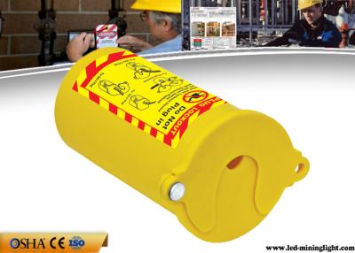 China PP Material Yellow Pneumatic Gas Cylinder Lockout Tagout for Neck Rings Up to 80mm for sale
