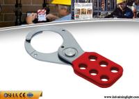 China Steel Vinyl Coated Safety Lockout Hasp 38mm 90g Red Rust Proof 6 Hole for sale