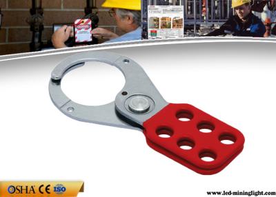 China Steel Vinyl Coated Safety Lockout Hasp 38mm 90g Red Rust Proof 6 Hole for sale