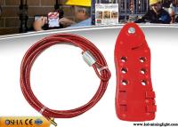 China Red Cable Lock Out PC Body Stainless Steel Cable 4 Pieces Padlocks Available for sale