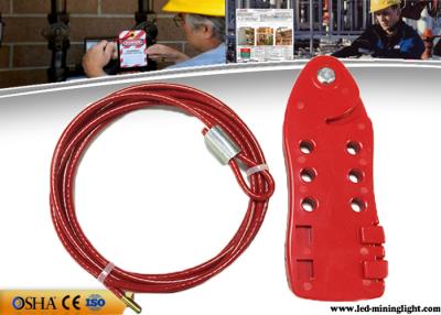 China Red Cable Lock Out PC Body Stainless Steel Cable 4 Pieces Padlocks Available for sale