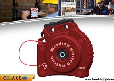 China Red PC Automatic Telescopic Cable Lockout 1.8m 2.0mm Cable for Industrial Safety Lockout Tagout for sale