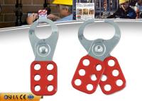 China Steel Safety Lockout Hasp 38mm Lock Shackle Nylon PA Galvanized 10.5mm Hole for sale