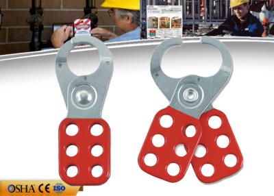 China Steel Safety Lockout Hasp 38mm Lock Shackle Nylon PA Galvanized 10.5mm Hole for sale