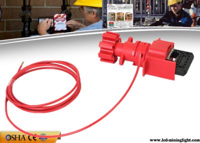 China Hardened Steel Valve Lockout with 2.4m Coated Cable Custom Length Industrial Safety for sale