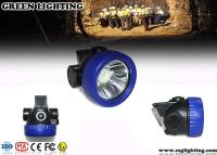 China Cordless LED Miner Cap Lamp 2.2Ah 4000 Lux 1W Portable Mining Headlamp for sale