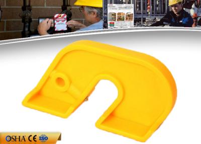 China Nylon Circuit Breaker Lockout Tagout Device 60g Yellow for Handle Width up to 12mm for sale