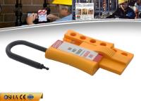 China Non-Conductive Nylon Lockout Hasp 6mm Shackle Yellow ZC-K46 Safety Lockout Tagout for sale