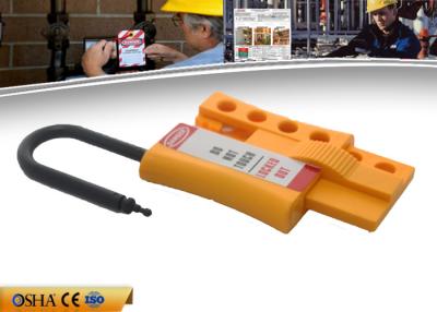 China Non-Conductive Nylon Lockout Hasp 6mm Shackle Yellow ZC-K46 Safety Lockout Tagout for sale