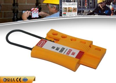 China ZC-K45 Non-Conductive Nylon Lockout Hasp 3mm Yellow Safety Lock Shackle for sale