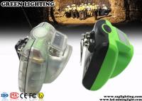 China Green 13000 Lux Cordless Mining Cap Lamp IP68 Waterproof 6.2Ah Lithium Battery for sale