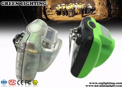 China Green 13000 Lux Cordless Mining Cap Lamp IP68 Waterproof 6.2Ah Lithium Battery for sale