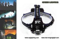 China 1000lumen CREE XML T6 LED rechargeable headlamp with adjustable lighting spot for sale