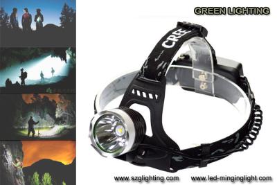 China Rechargeable LED Headlamp 500m Lighting Distance 10W CREE XML-T6 IP65 189g for sale