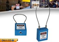 China ZC-G31 Steel 3.2mm 150mm Cable Safety Lockout Padlock Non-Conductive PA Body for sale