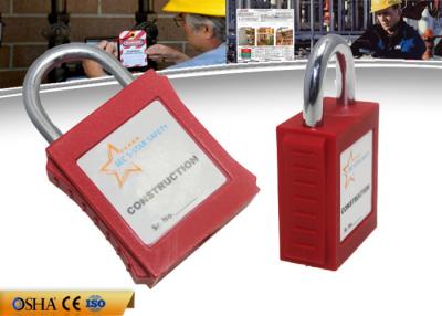 China ZC-G101 ABS Xenoy Safety Lockout Padlock 20mm Mini Steel Shackle Red for sale